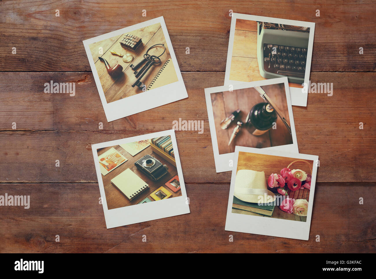 Retro photos polaroid trip hi-res stock photography and images - Alamy