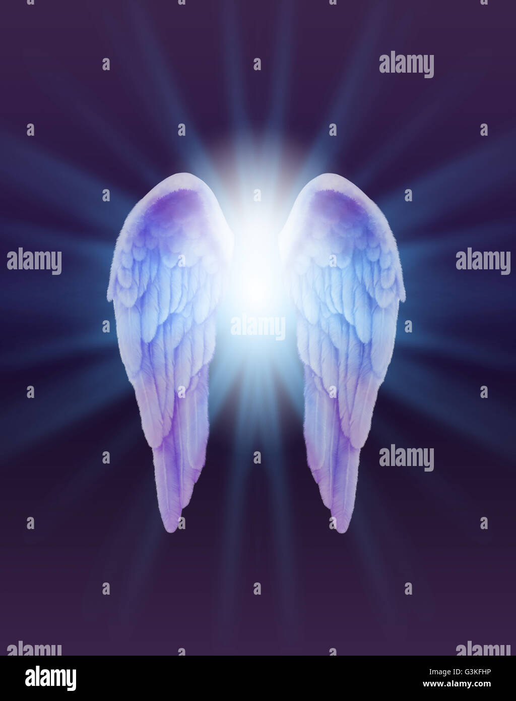 Wallpaper Blue Wings Dark