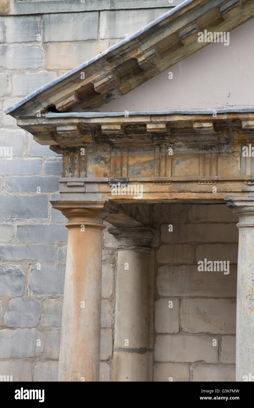 Classical Building Facade on Stone Background Stock Photo - Alamy