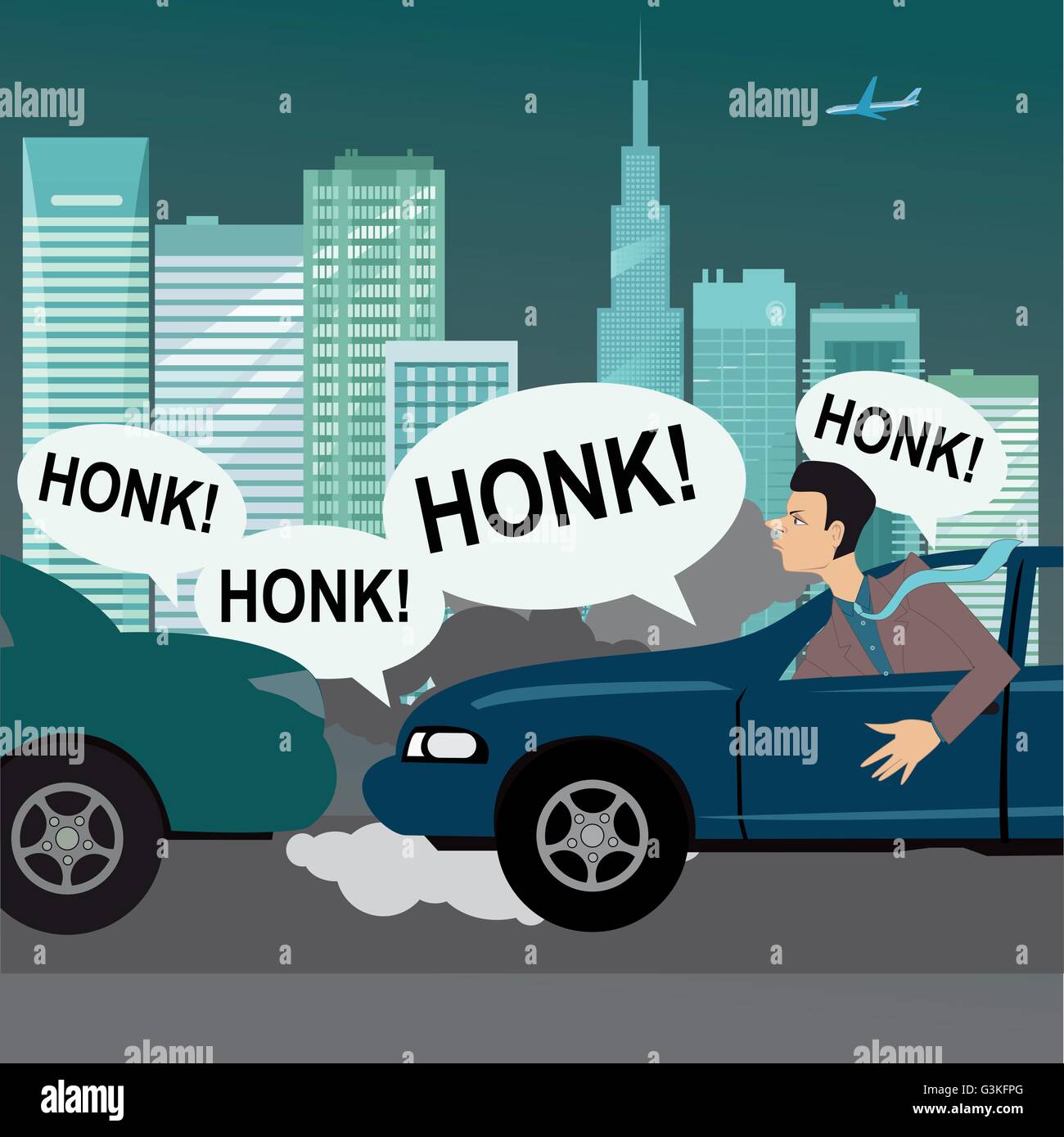 Noise pollution street Stock Vector Images - Alamy