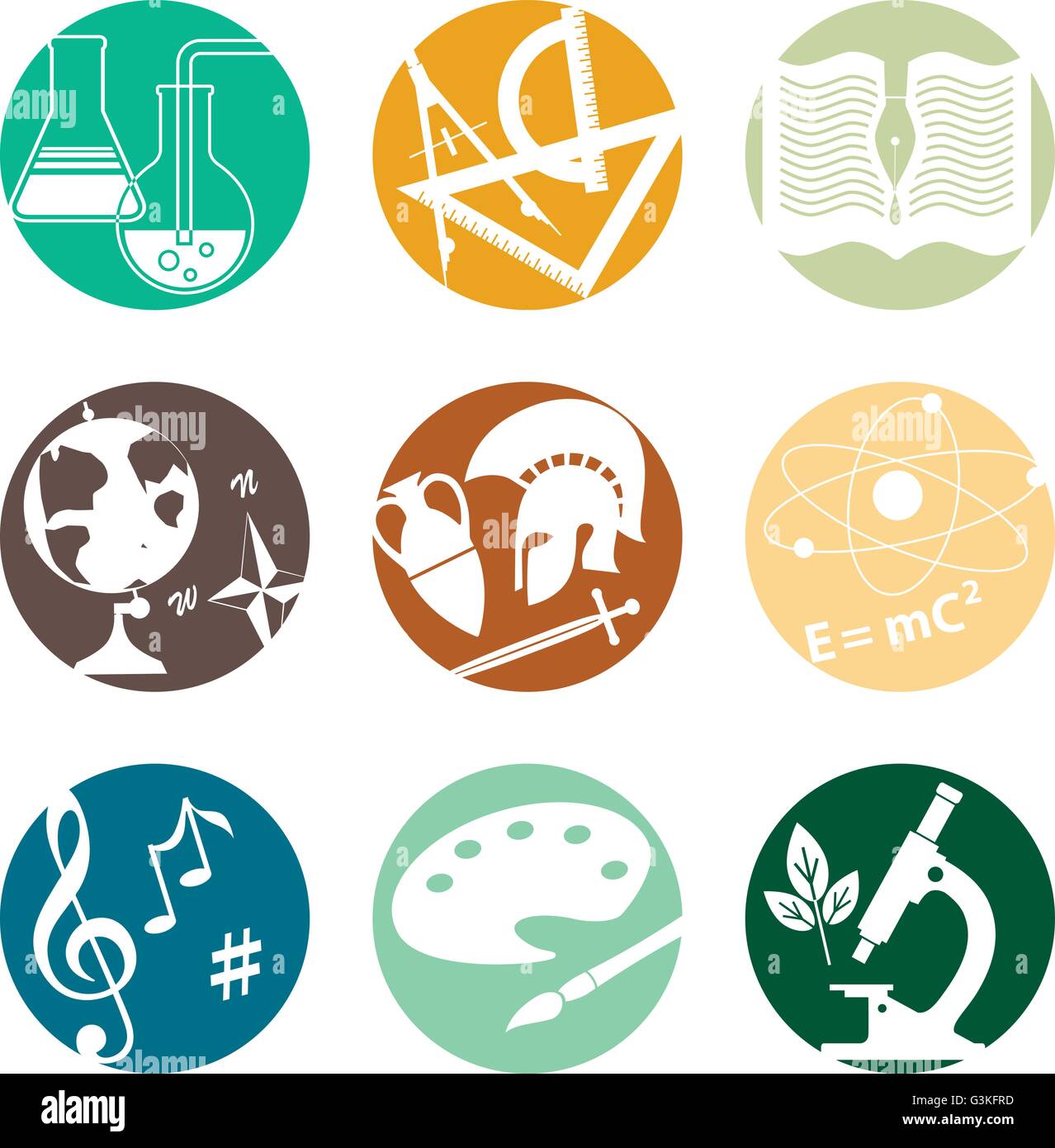 Science literature and art symbols hi-res stock photography and images ...