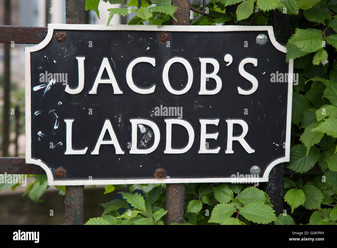 Jacob's Ladder Street Sign; Edinburgh; Scotland Stock Photo - Alamy