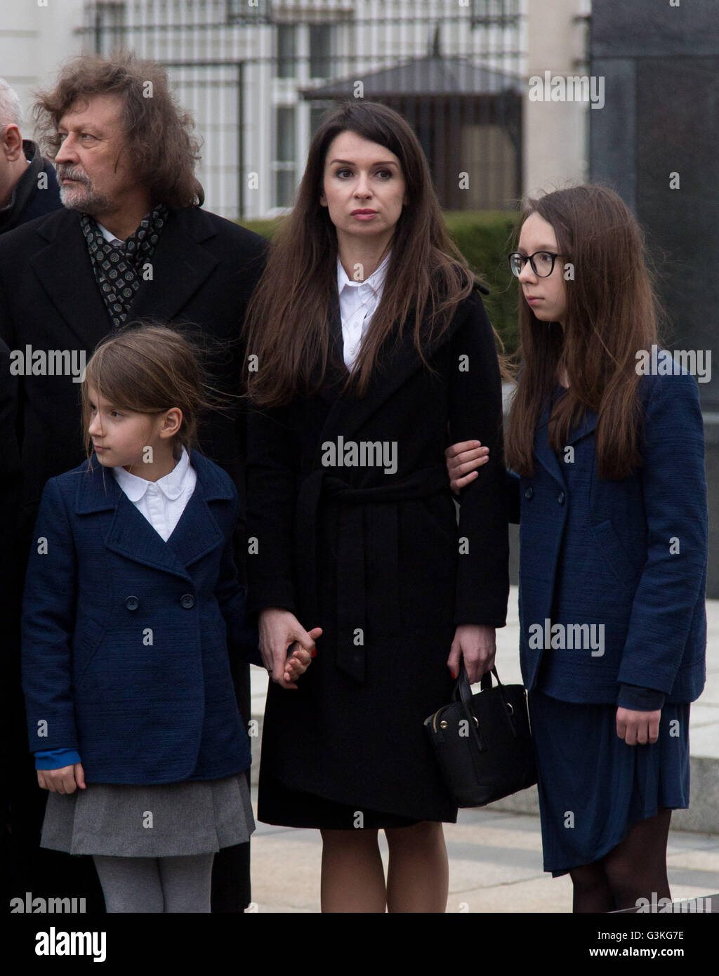 Warsaw, Poland. 10th Apr, 2016. President Kaczynski daughter, Marta ...