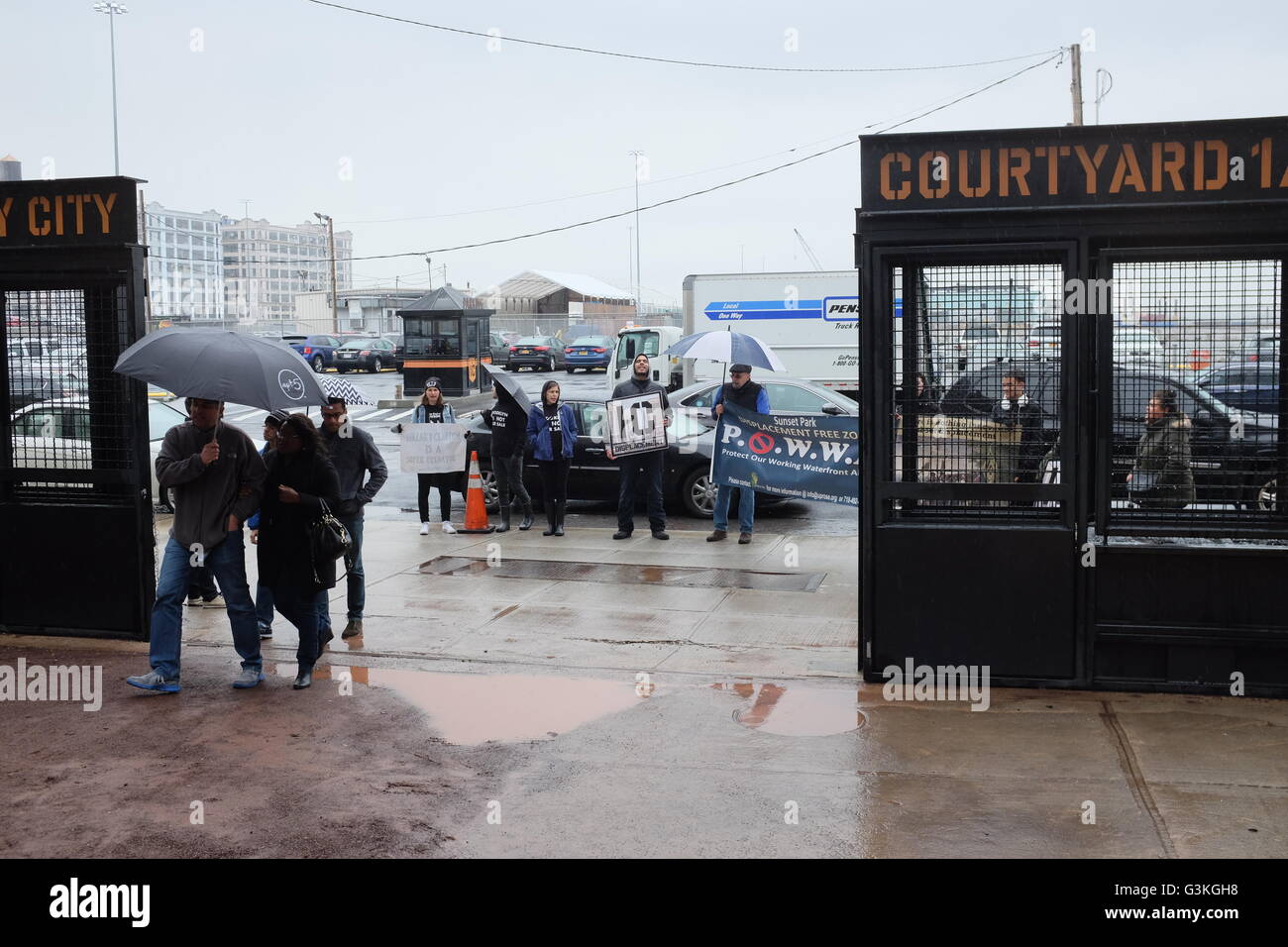 New York City, United States. 09th Apr, 2016. Members of Protect our ...