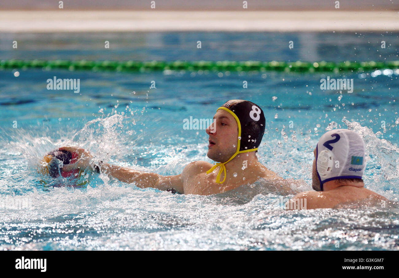 Trieste, Italy. 06th Apr, 2016. Paul Schuler of Germany with the ball ...