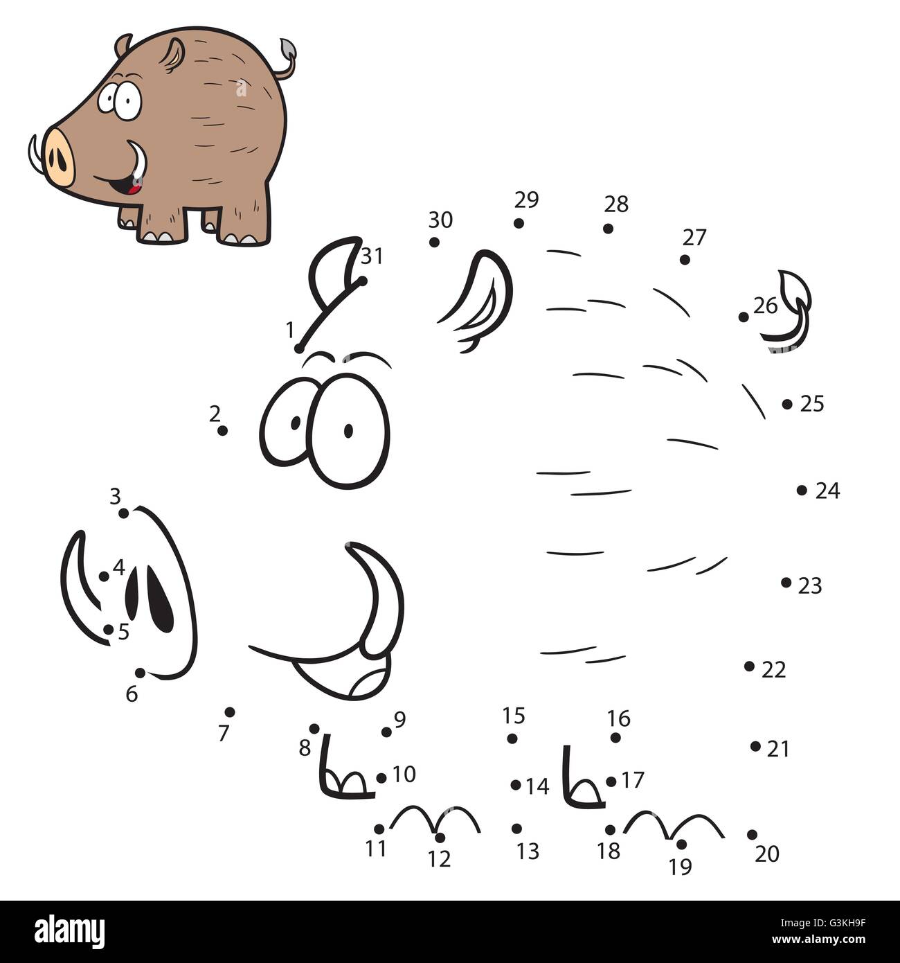 Vector Illustration of Education Numbers game Boar Stock Vector Image ...