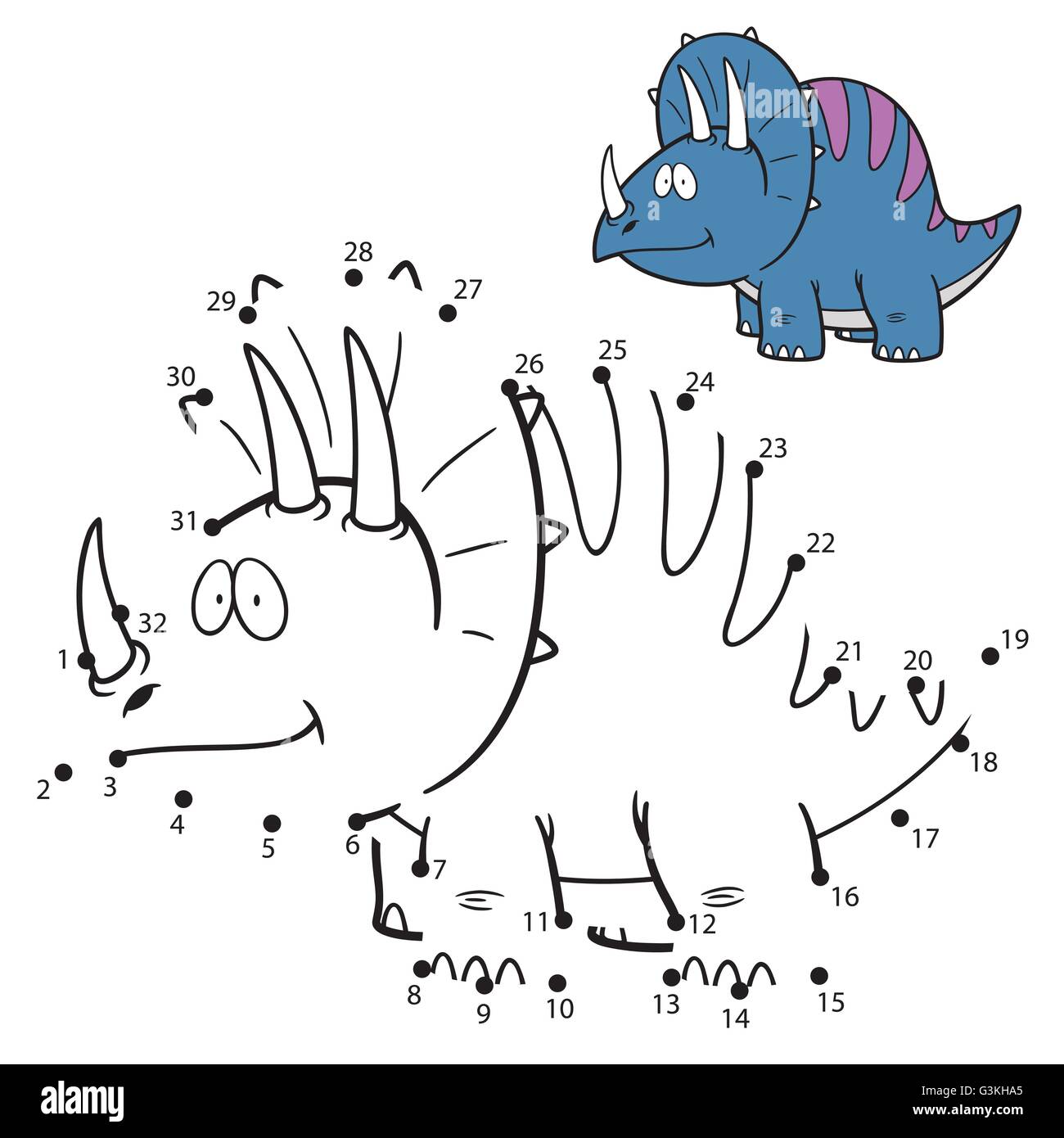 Vector Illustration of Education Numbers game Dinosaur Stock Vector ...