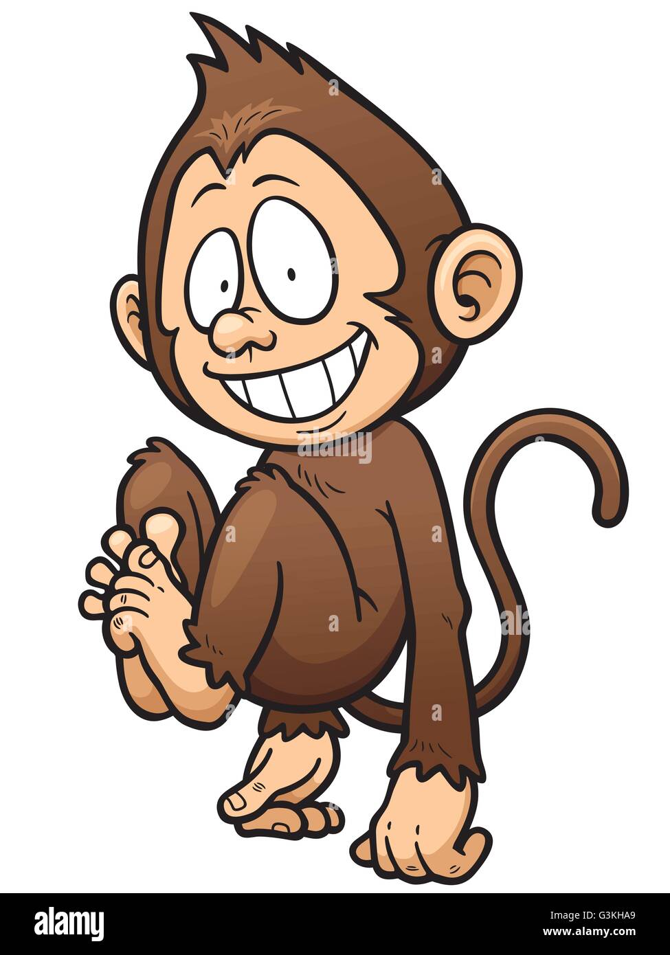 Vector illustration of Cartoon monkey Stock Vector Image & Art - Alamy