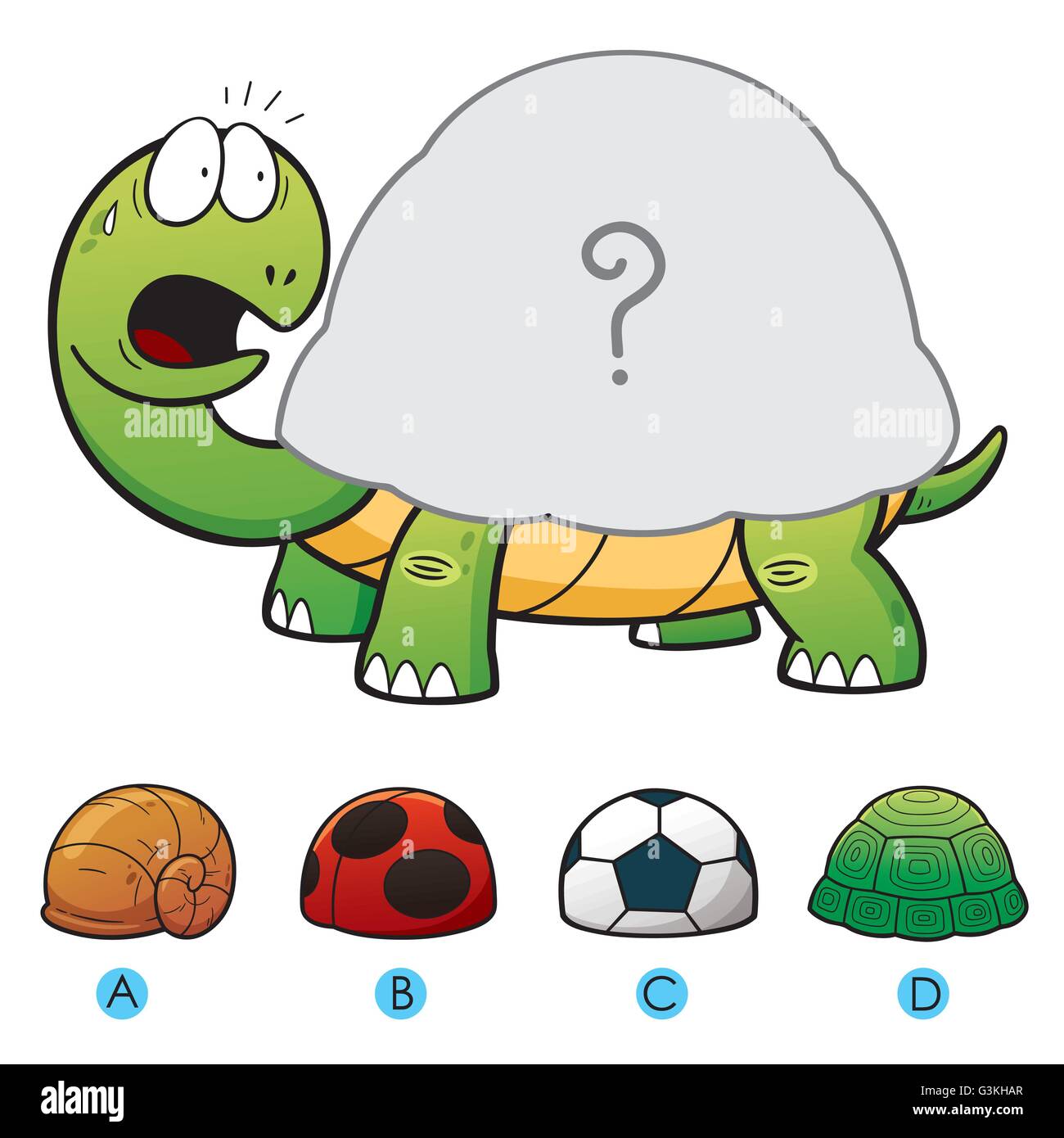 Vector Illustration of make the choice and connect matching turtle ...