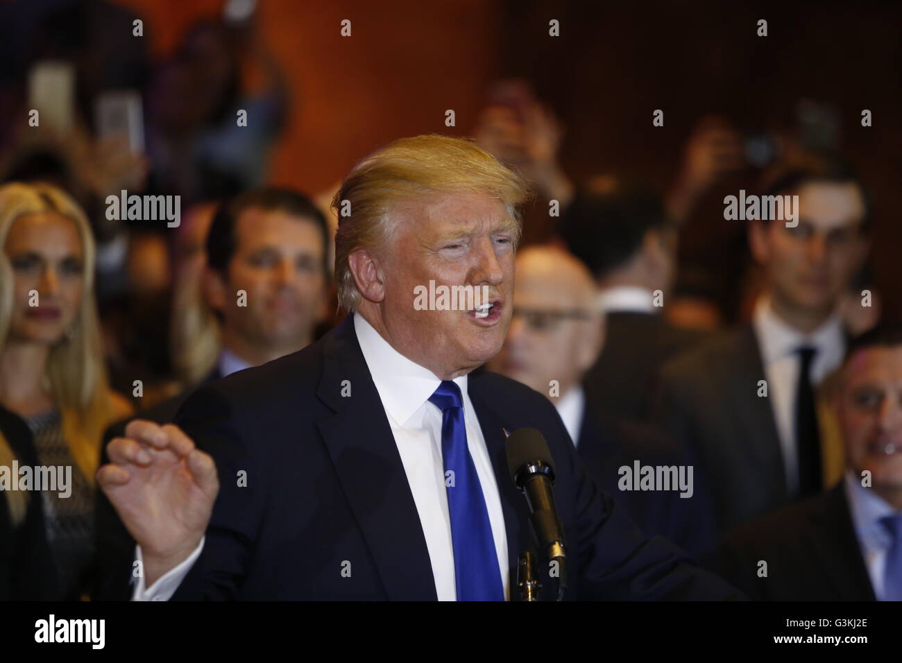 New York City, United States. 19th Apr, 2016. Candidate Trump's victory ...