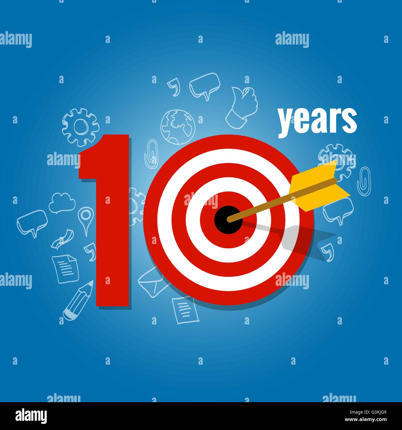 ten years target and plan in business calendar list of achievement ...