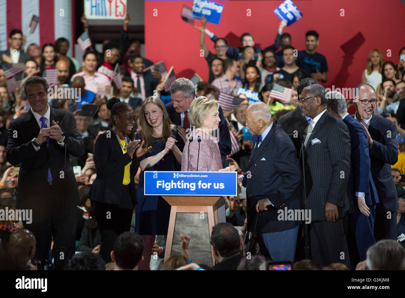 New York City, United States. 19th Apr, 2016. Hillary Clinton at the ...