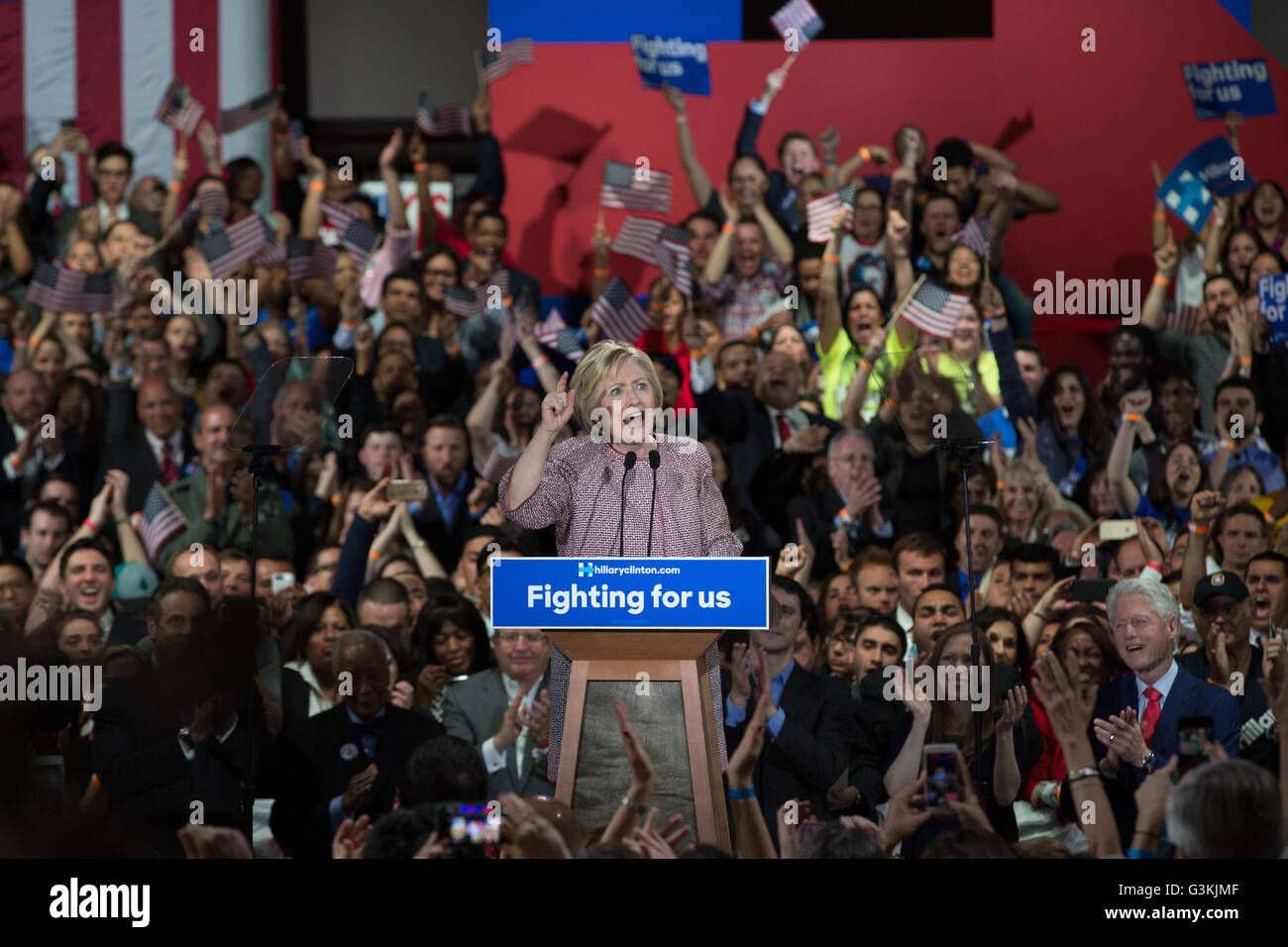 New York City, United States. 19th Apr, 2016. Hillary Clinton at the ...