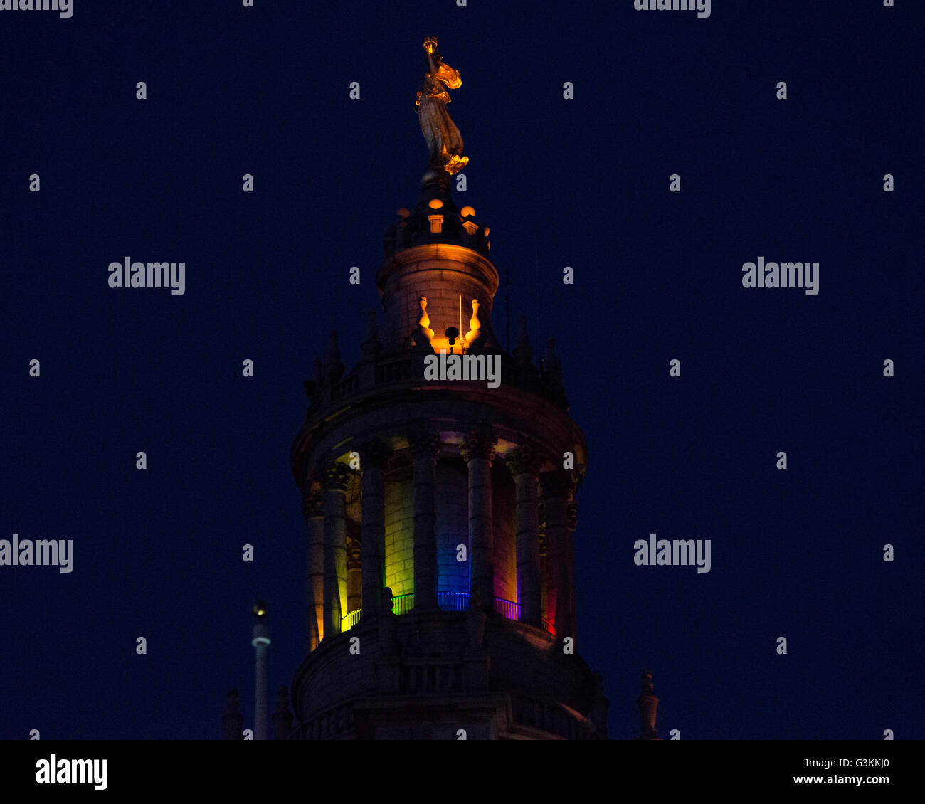 New York, United States. 12th June, 2016. The tower of the Manhattan ...