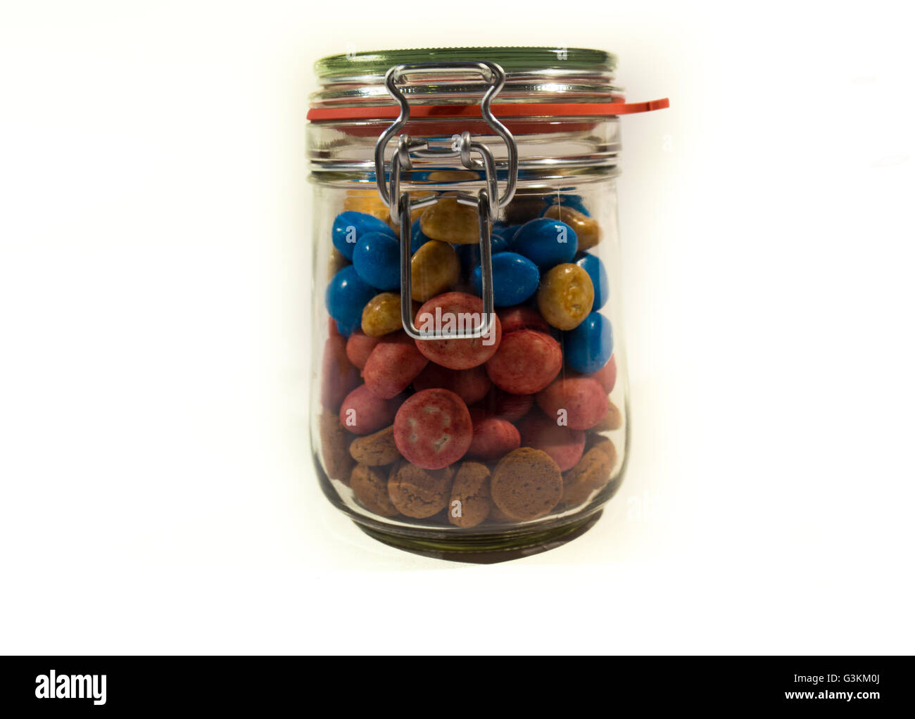A jar with the Dutch candy called Pepernoten Stock Photo - Alamy