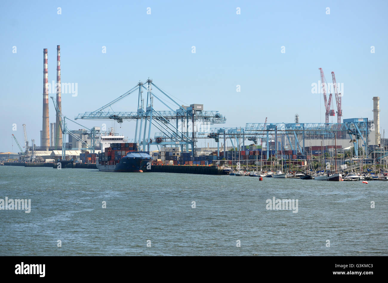 Industrial areas of Dublin port, Ireland Stock Photo - Alamy