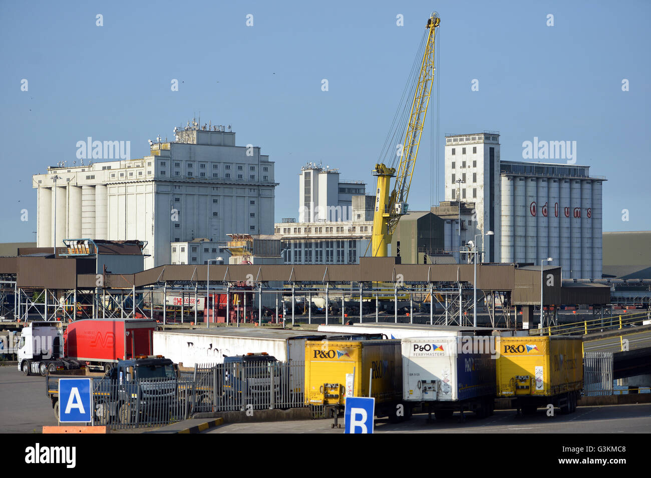 Dublin dock/port buildings Stock Photo - Alamy