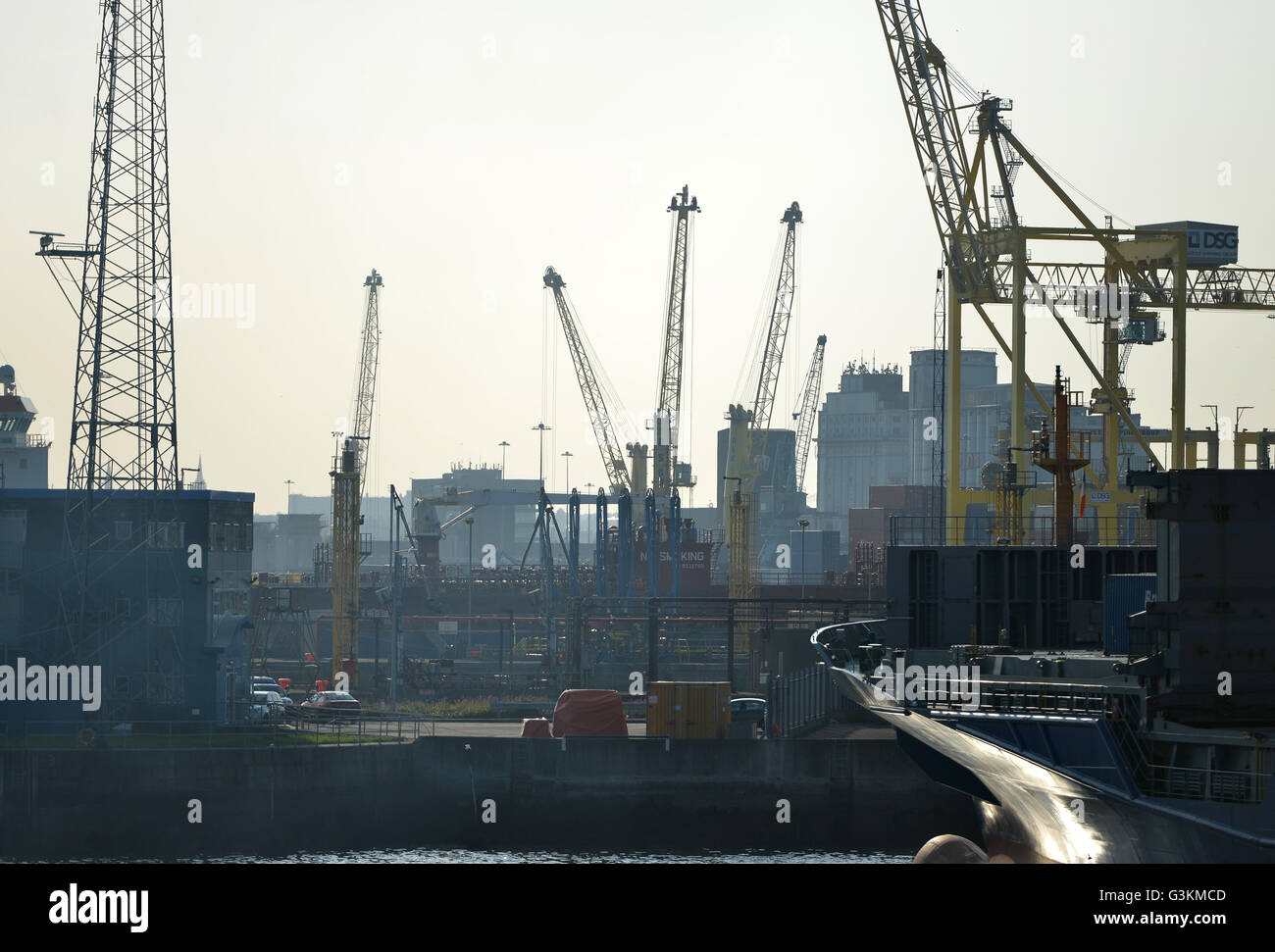Industrial areas of Dublin port, Ireland Stock Photo - Alamy