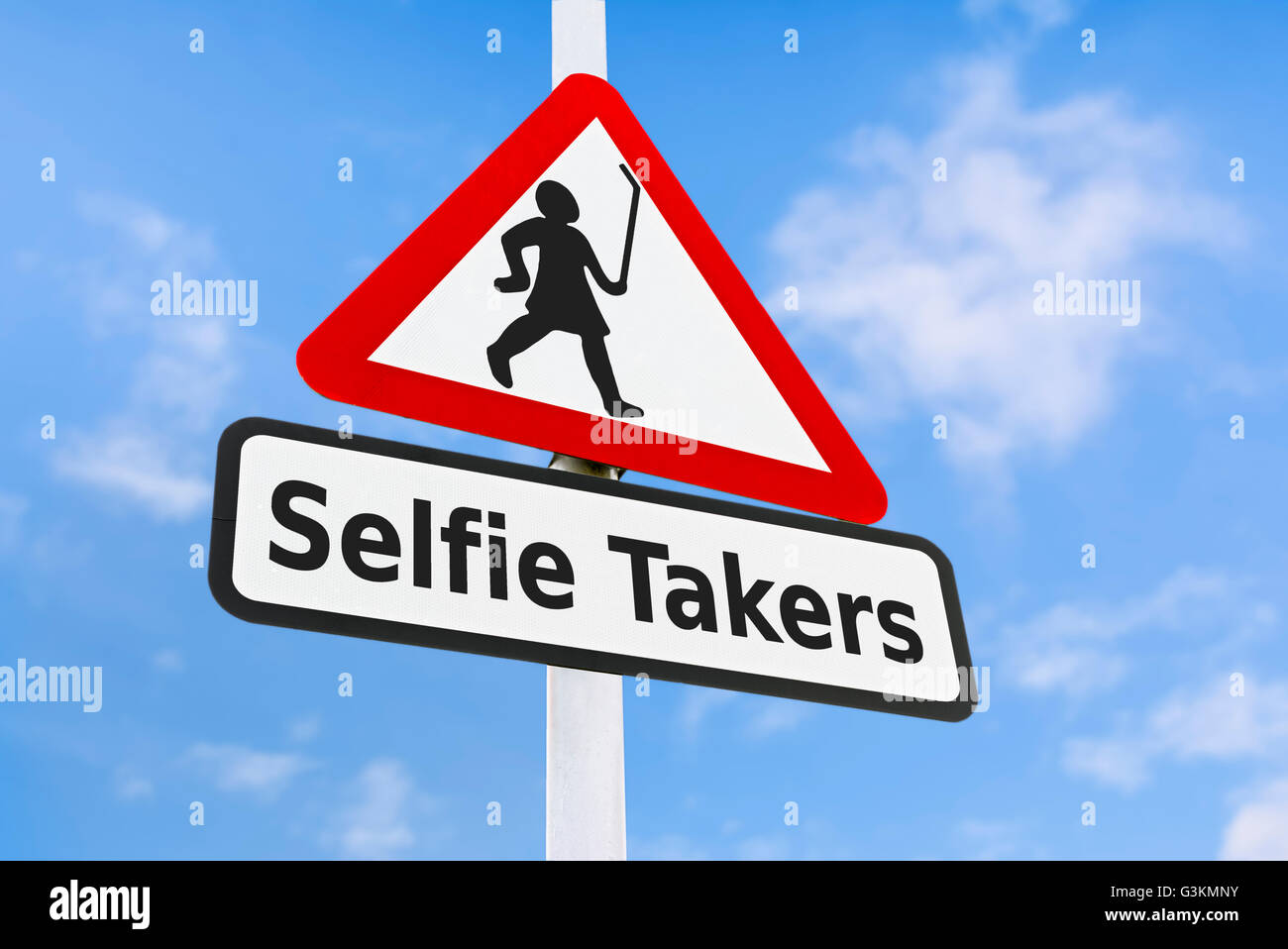 Selfie takers warning sign hi-res stock photography and images - Alamy