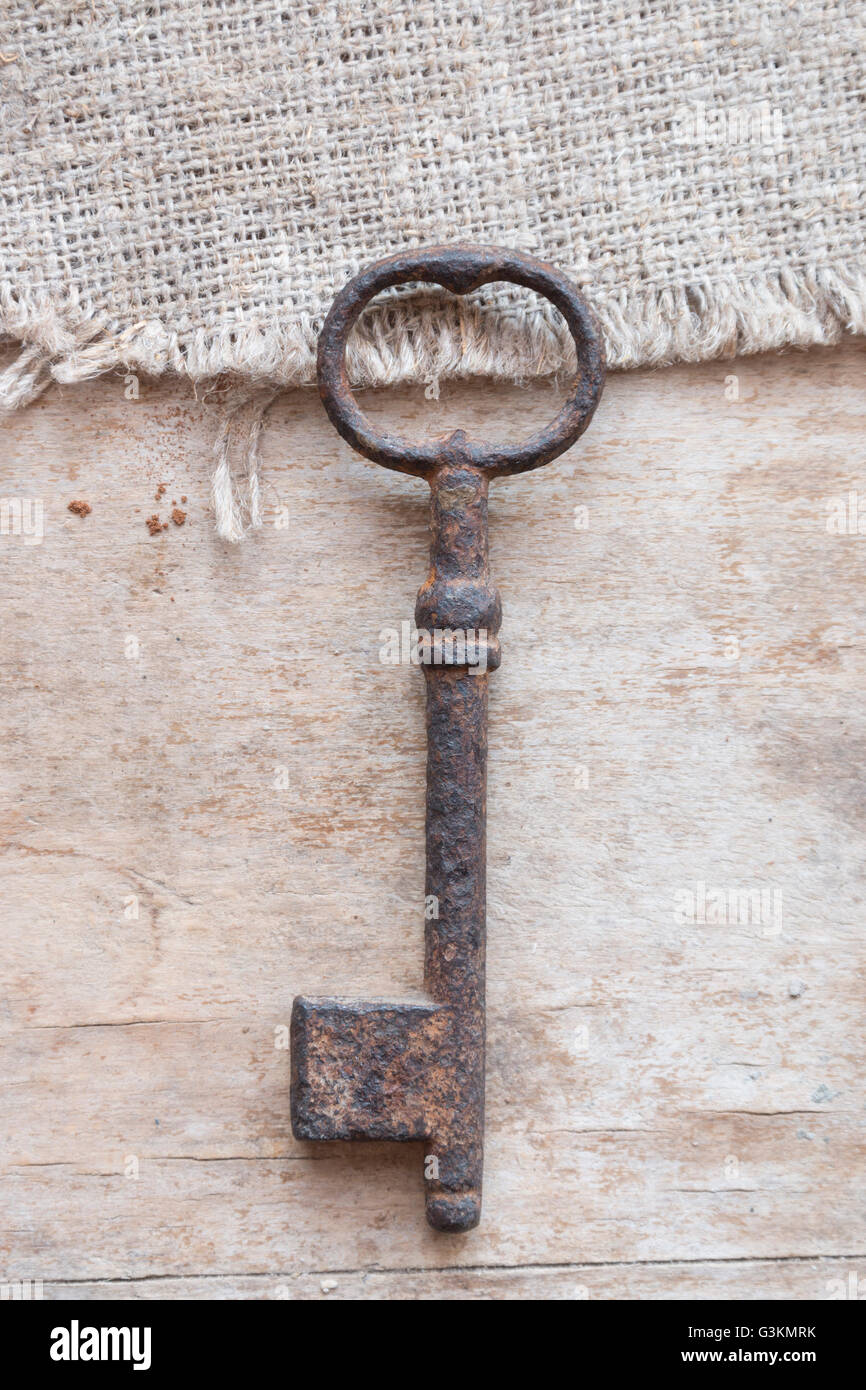 rusty key on the table Stock Photo - Alamy