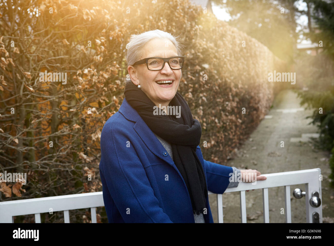 Person opening gate hi-res stock photography and images - Alamy