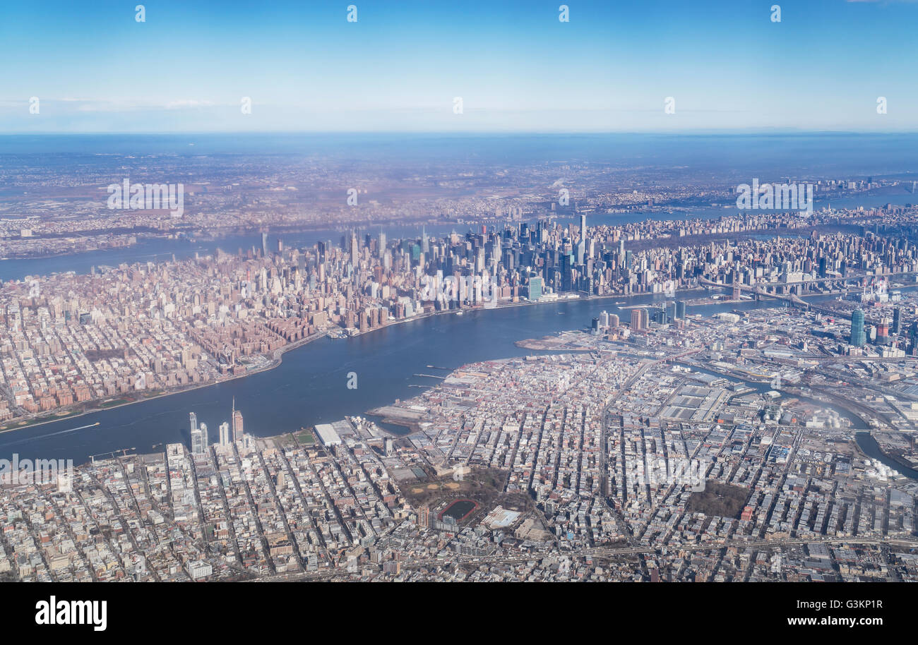 Aerial view of Manhattan, New York, USA Stock Photo - Alamy