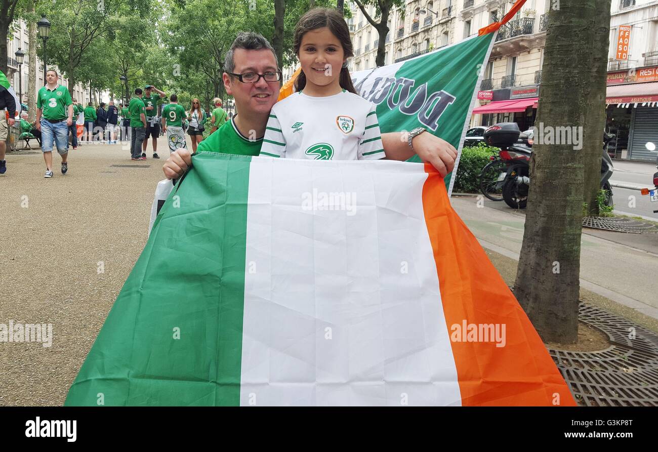 Ashley Keating, 49, from Cork and his daughter Lola, eight, at ...