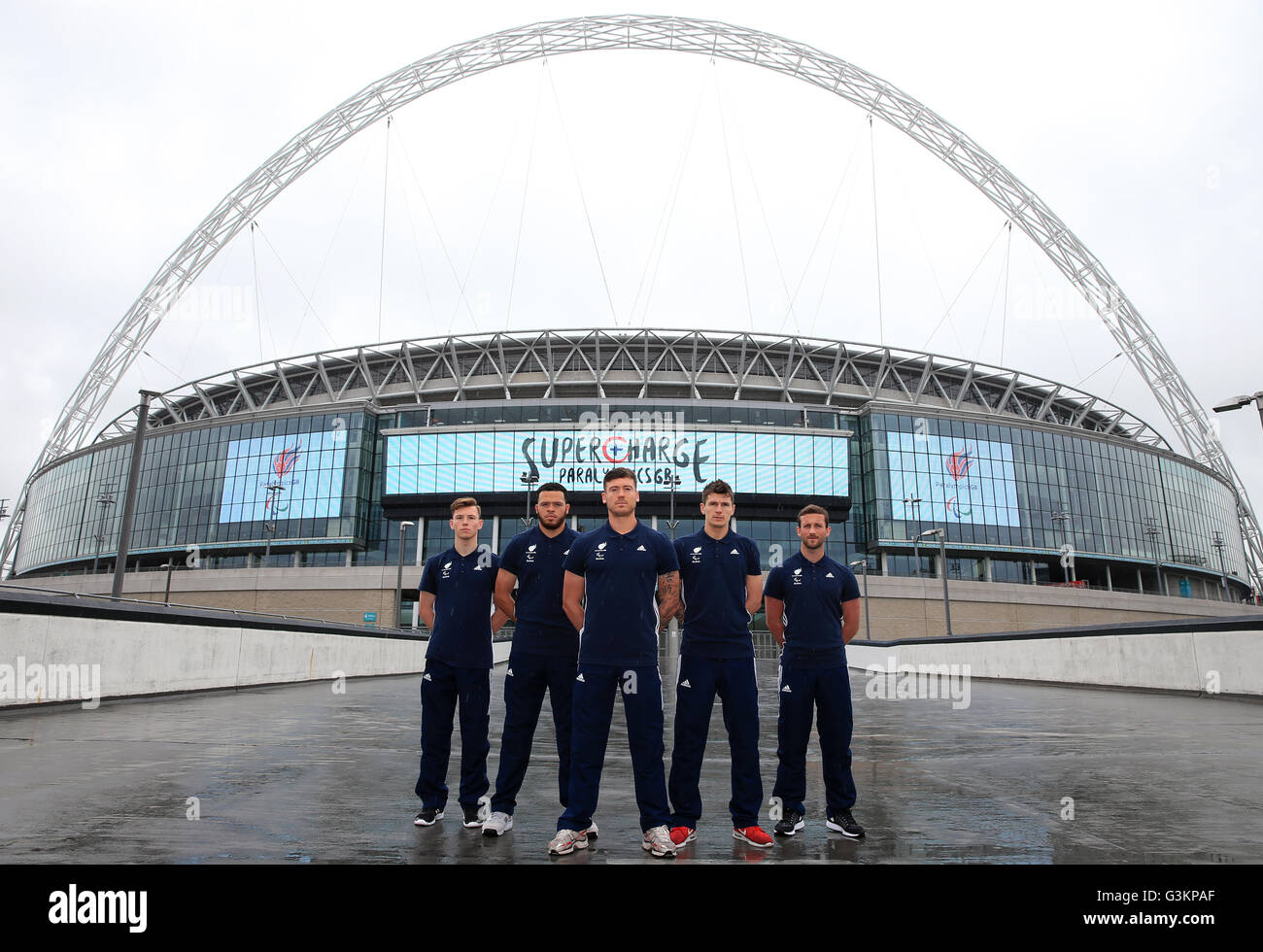 Members of the ParalympicsGB Football 7's team (left-right) Ollie ...