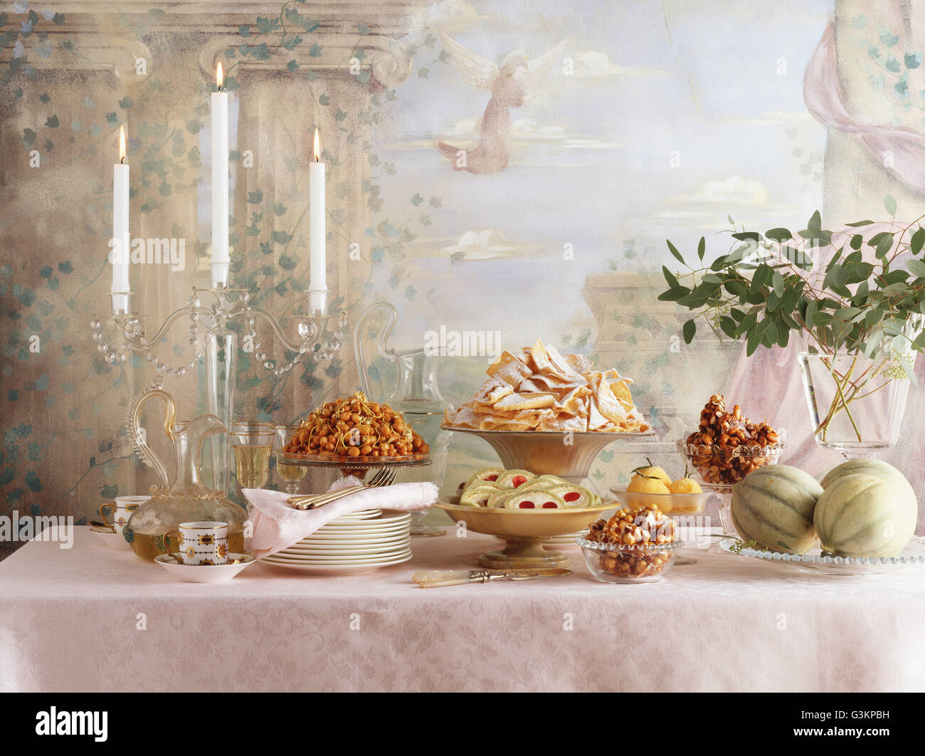 Traditional Italian christmas dessert feast Stock Photo - Alamy