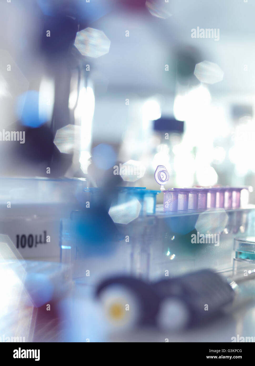 A eppendorf containing a sample used in analytical chemistry and DNA ...