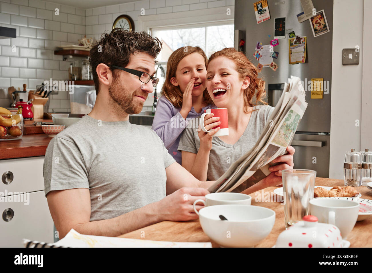 Child breakfast newspaper High Resolution Stock Photography and Images ...