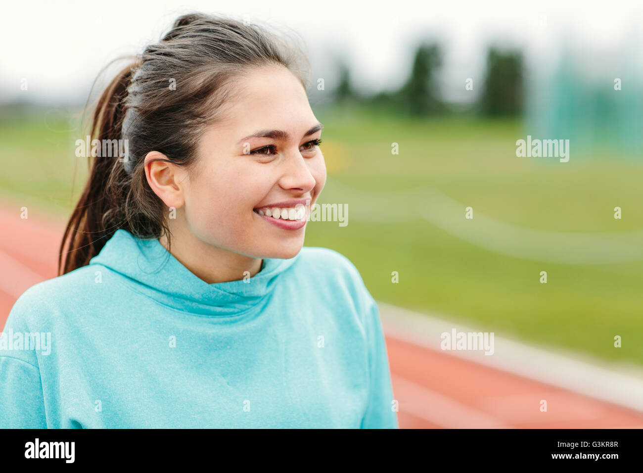 Girl race track hi-res stock photography and images - Alamy