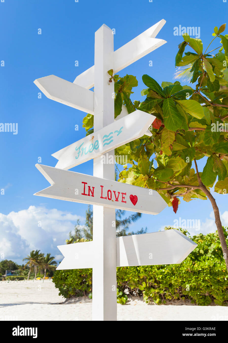Direction sign for beach hi-res stock photography and images - Alamy