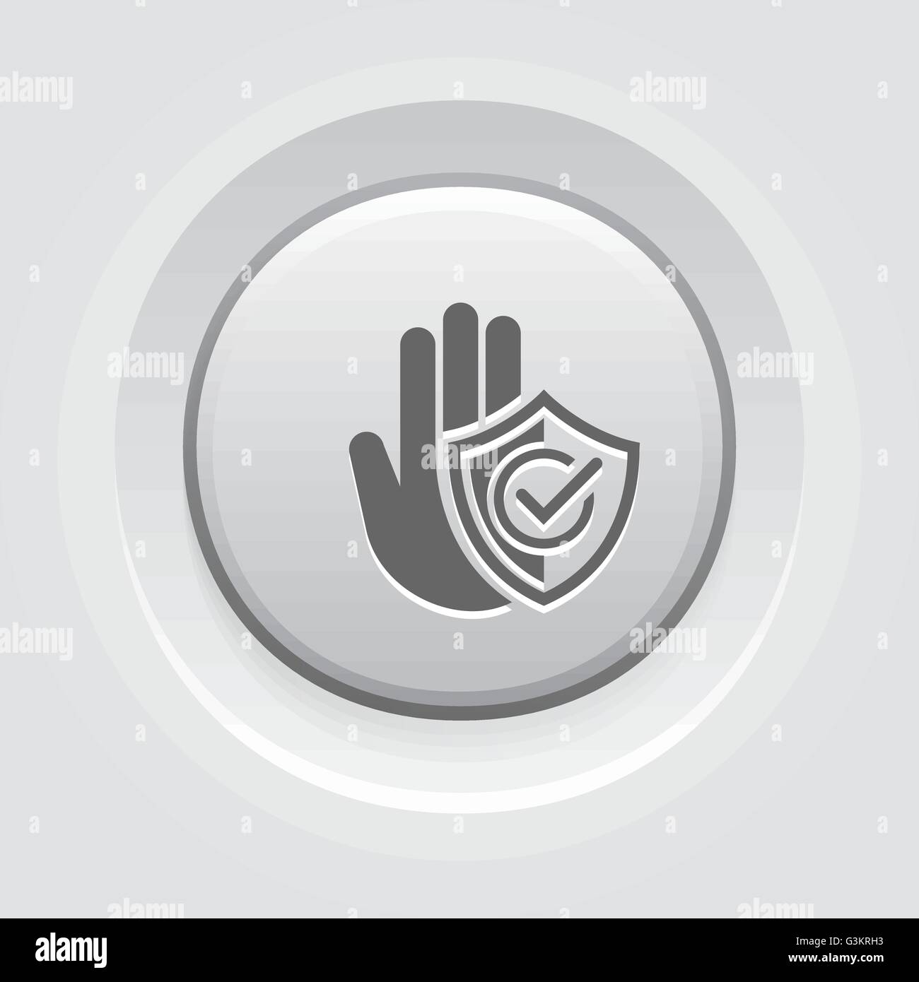 Secured Area Icon. Flat Design Stock Vector Image & Art - Alamy