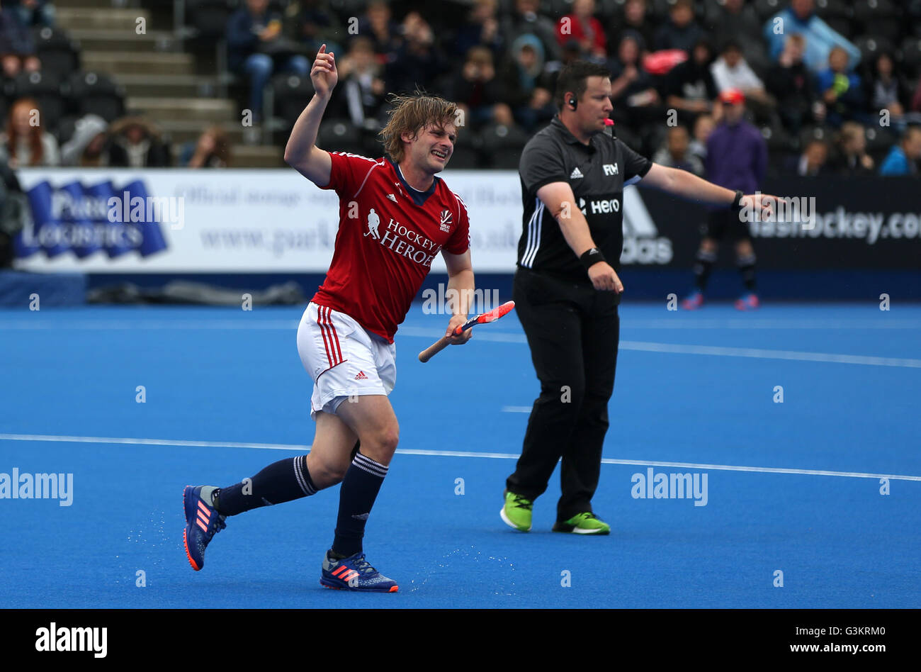 Great Britain's Ashley Jackson celebrates scoring his side's first goal ...