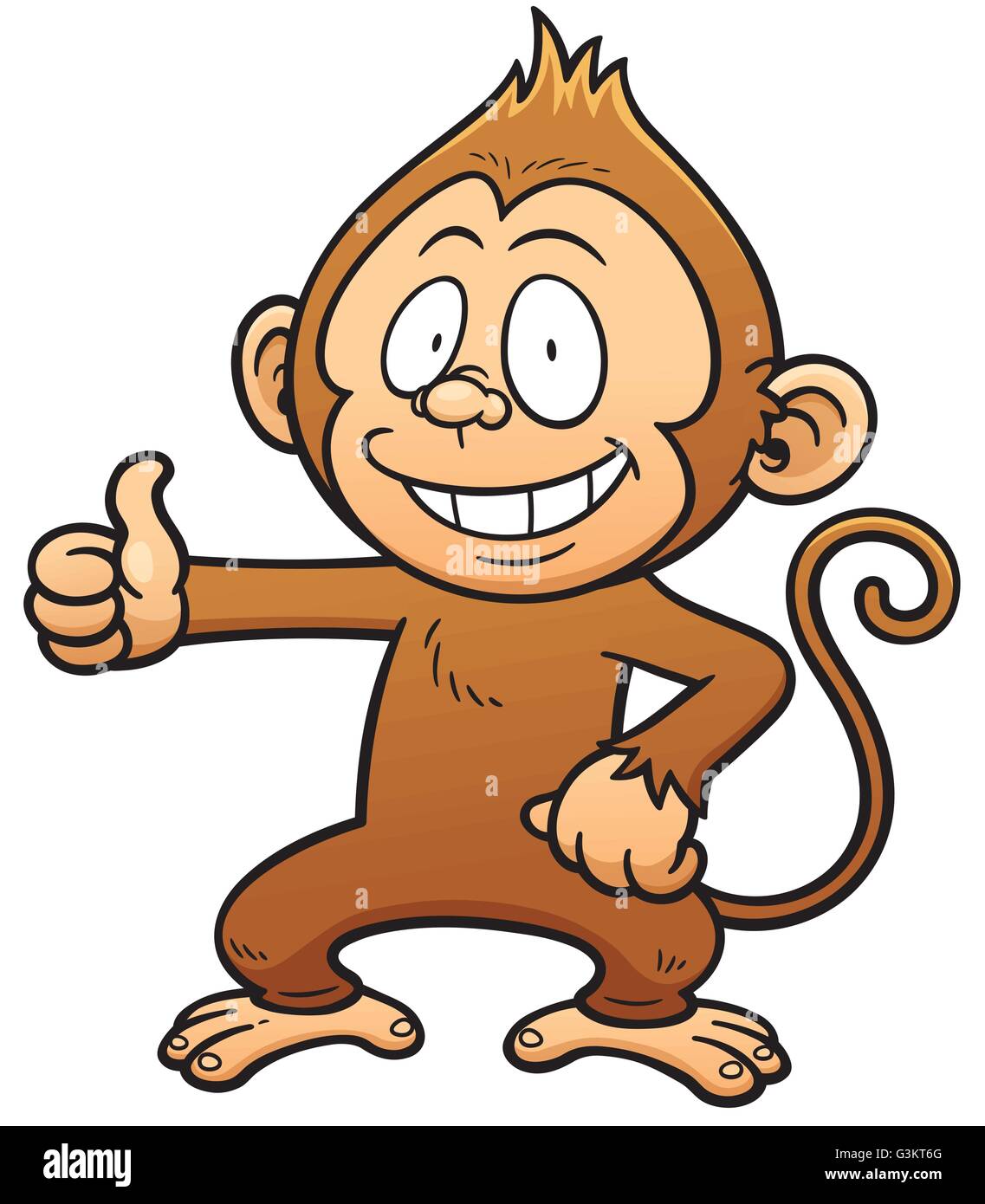 Vector illustration of cartoon monkey Stock Vector Image & Art - Alamy