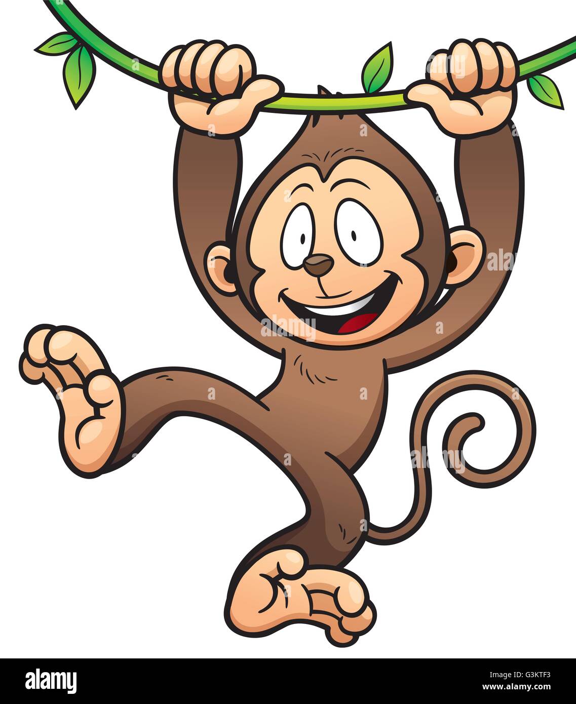 Vector illustration of cartoon monkey Stock Vector Image & Art - Alamy