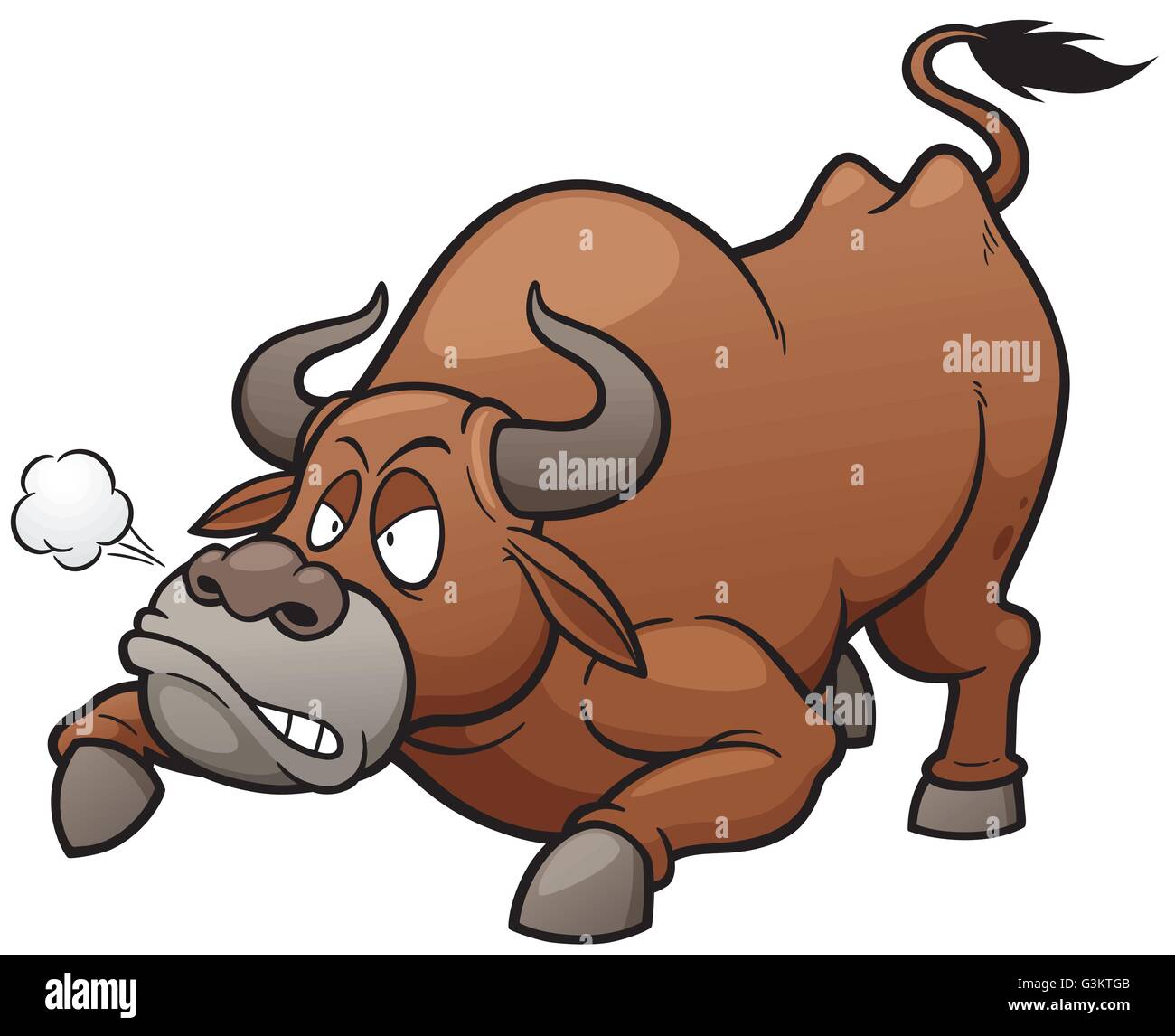 Vector illustration of cartoon Bull Stock Vector Image & Art - Alamy
