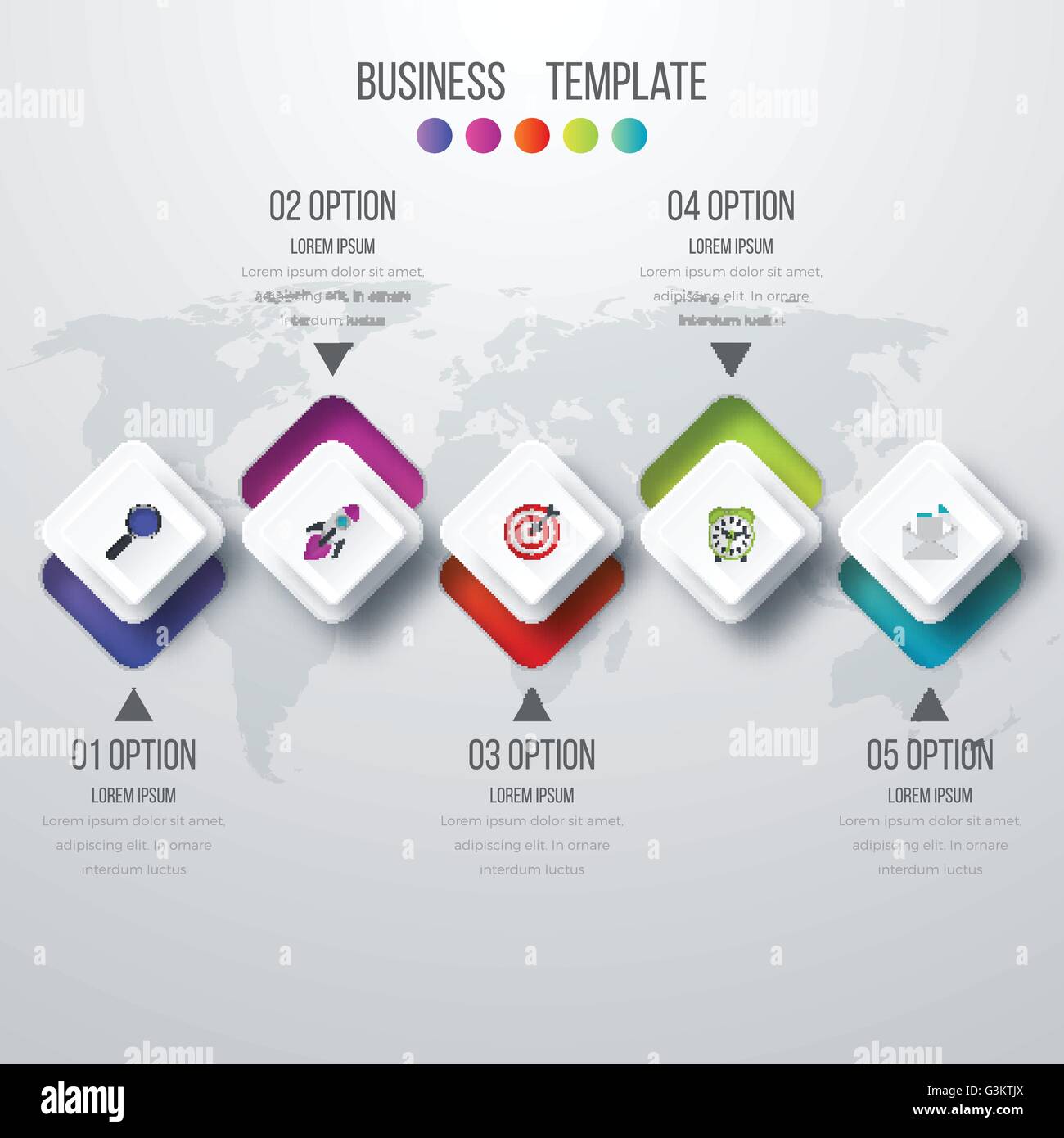 Vector illustration infographic five options Stock Vector Image & Art ...