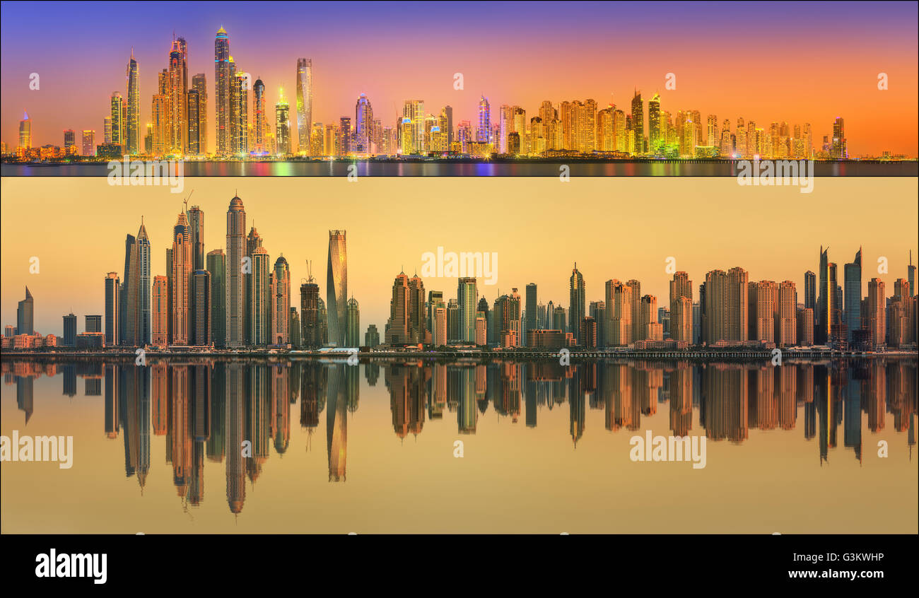 Beautiful cityscape set and collage of Dubai, UAE Stock Photo - Alamy