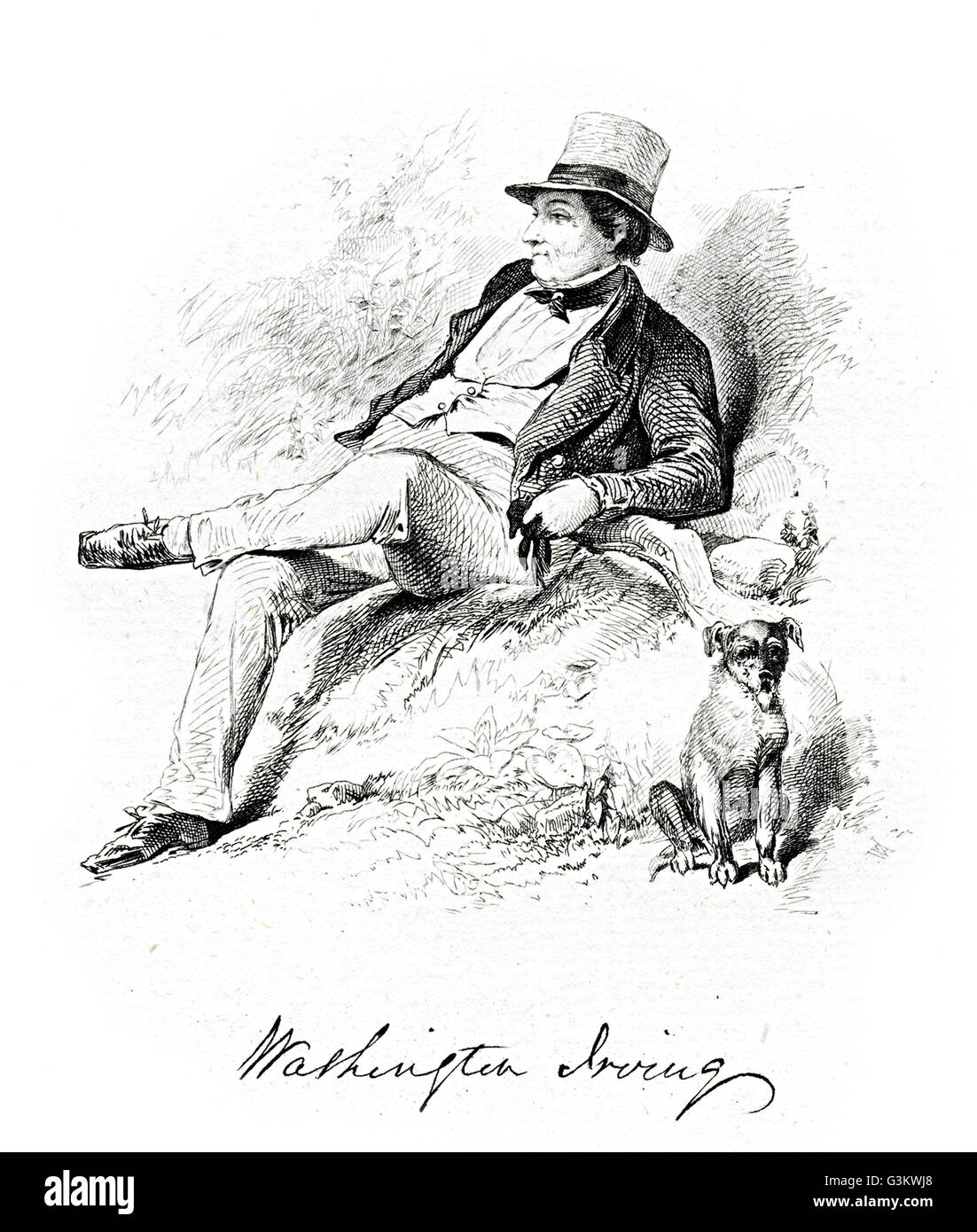Washington Irving, 1783 - 1859 Stock Photo - Alamy