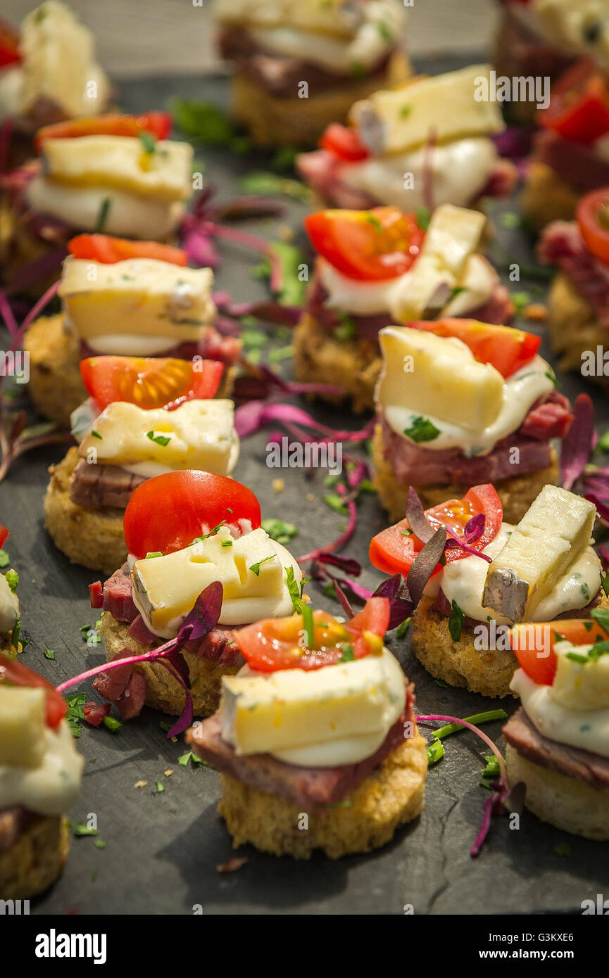 Canapes snack appetizer hi-res stock photography and images - Alamy