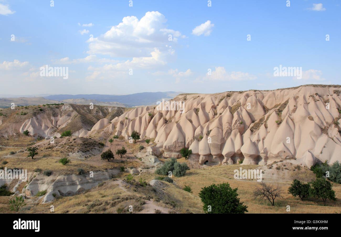 Cappadocia typical landscape, central Turkey Stock Photo - Alamy
