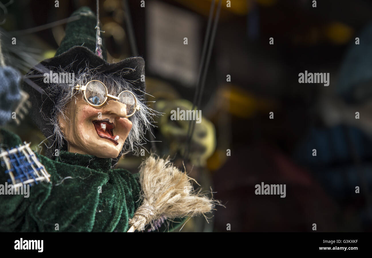 Witch puppet, close up photo Stock Photo - Alamy