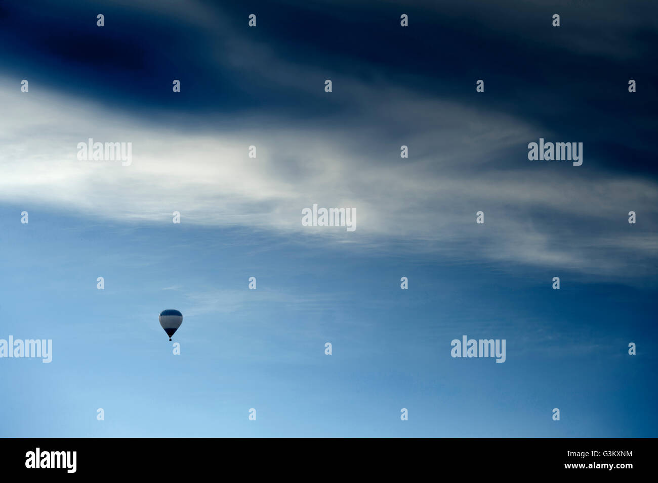 Hot air balloon in a storm Stock Photo - Alamy