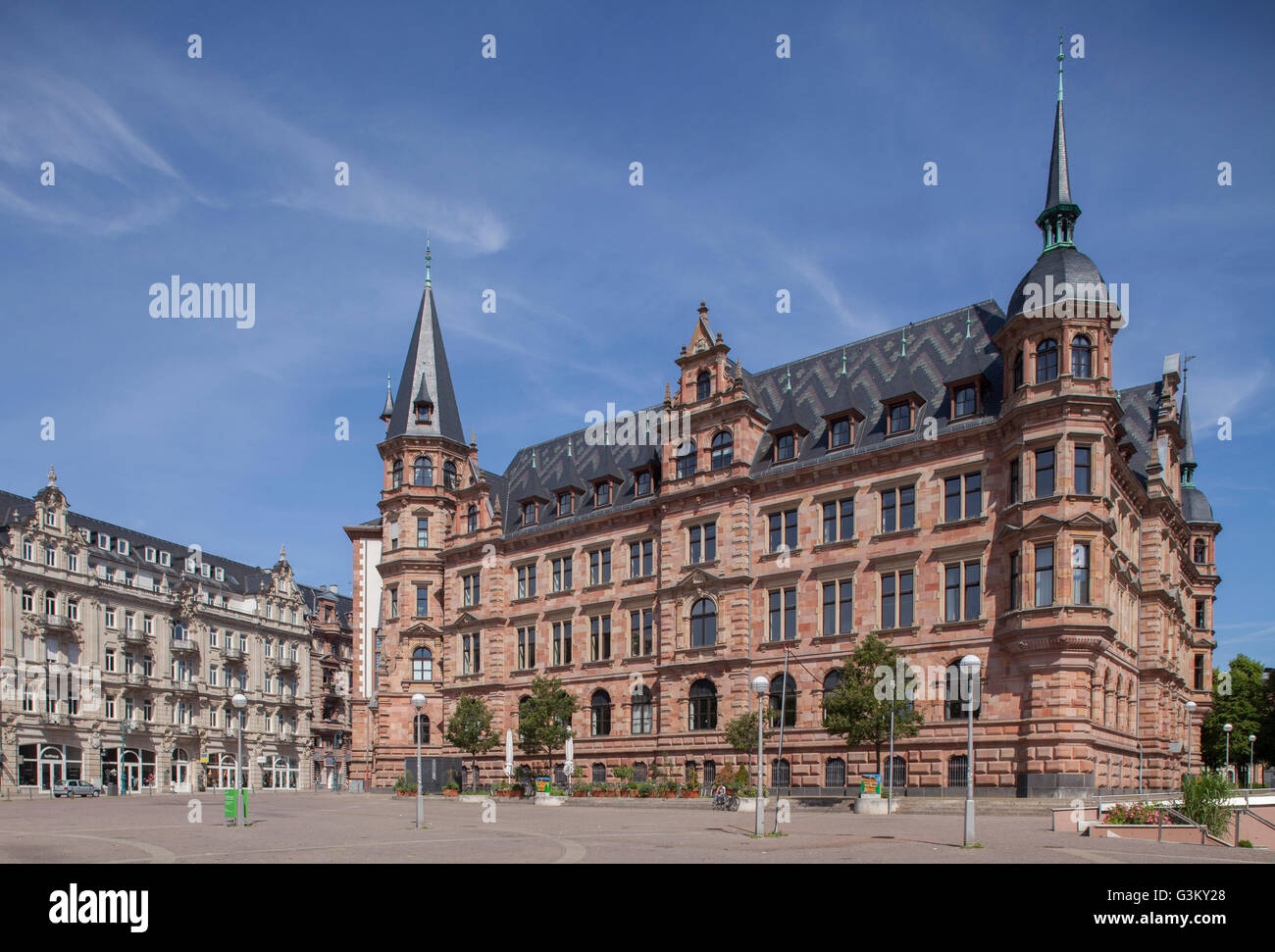 New town hall, Wiesbaden, Hesse, Germany Stock Photo - Alamy