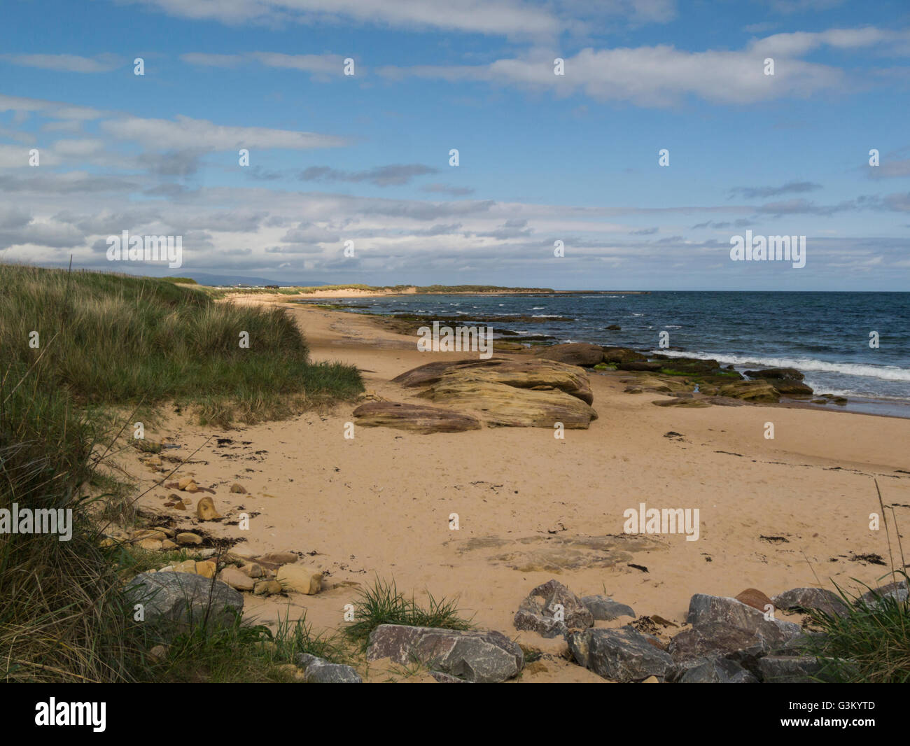 View to Embo from Dornoch Point Sutherland Scottish Highlands on the ...