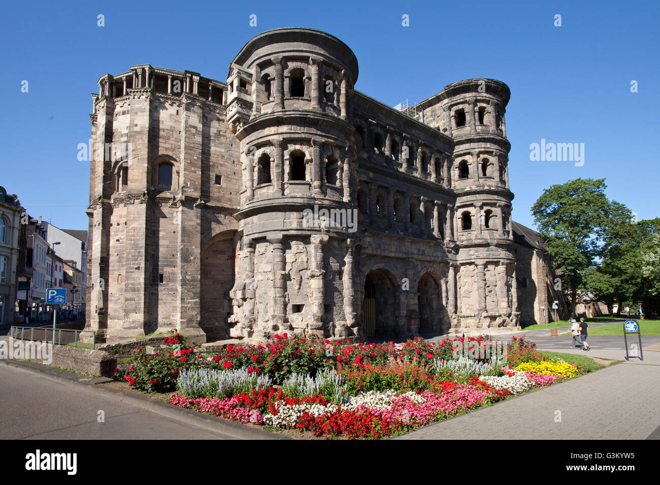 The Roman Porta Nigra city gate, Trier, Rhineland-Palatinate ...