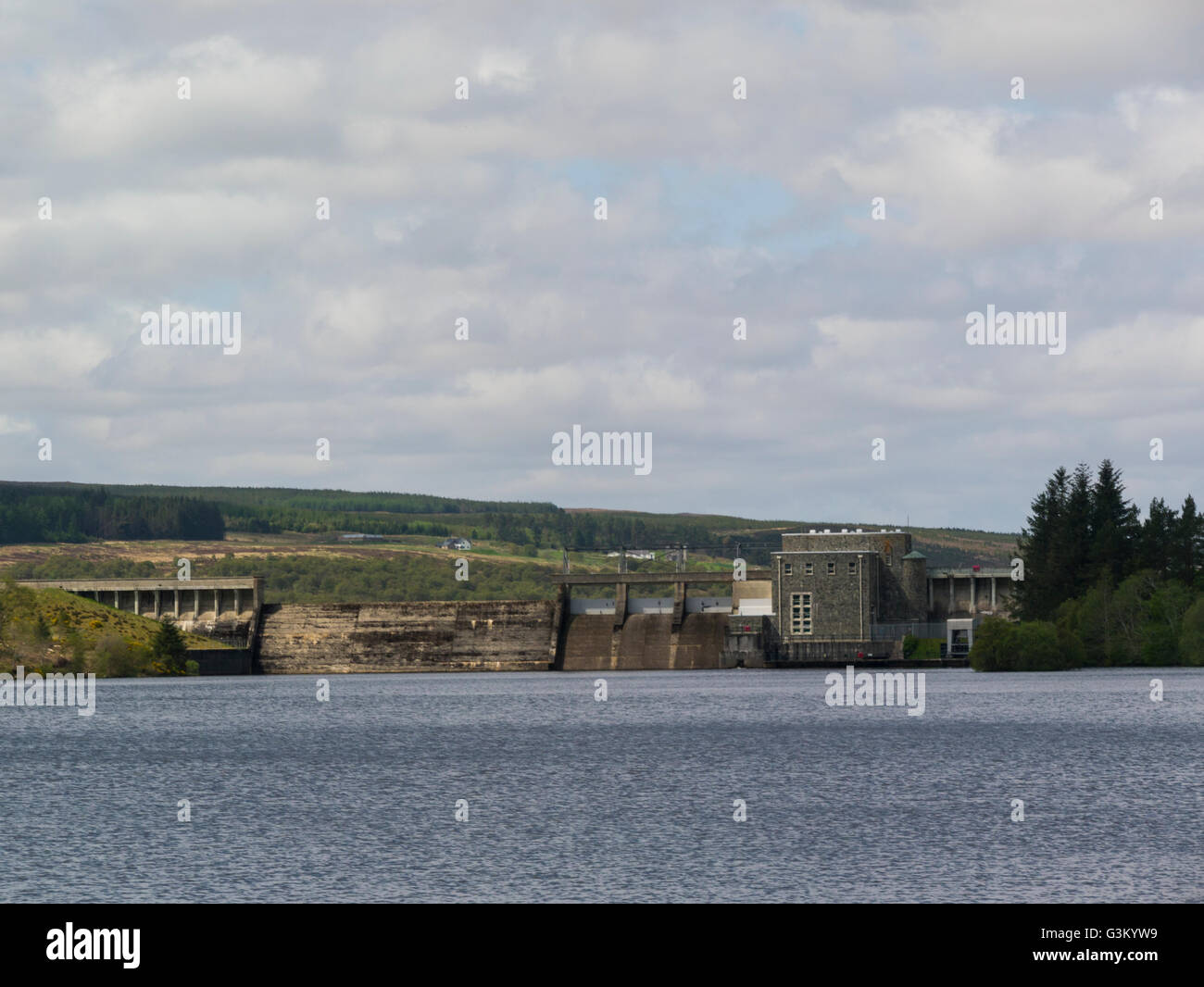 Shin Hydro Electric Scheme dam Lairg Sutherland Scottish Highlands ...