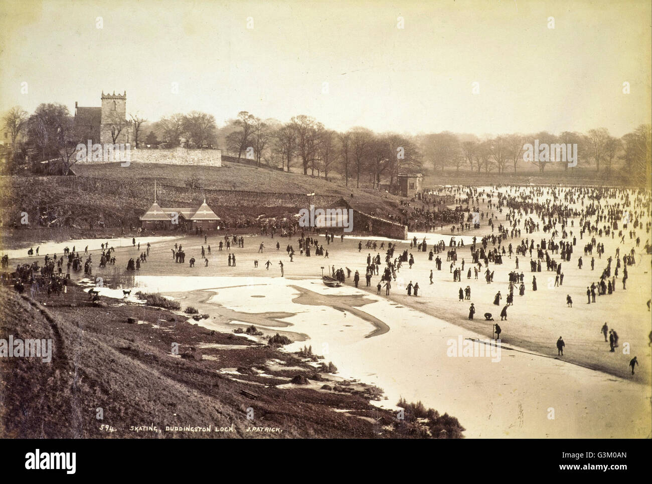 John Patrick - Skating, Duddingston Loch Stock Photo - Alamy